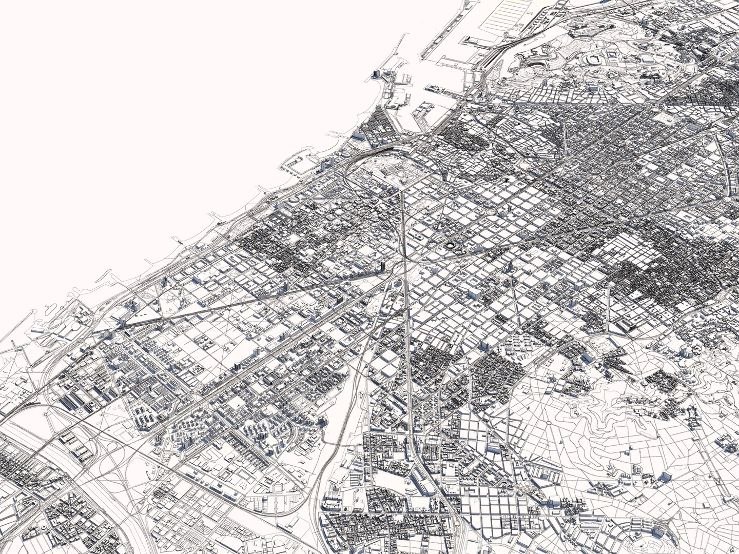 City Barcelona 3D Model - TurboSquid 1424767