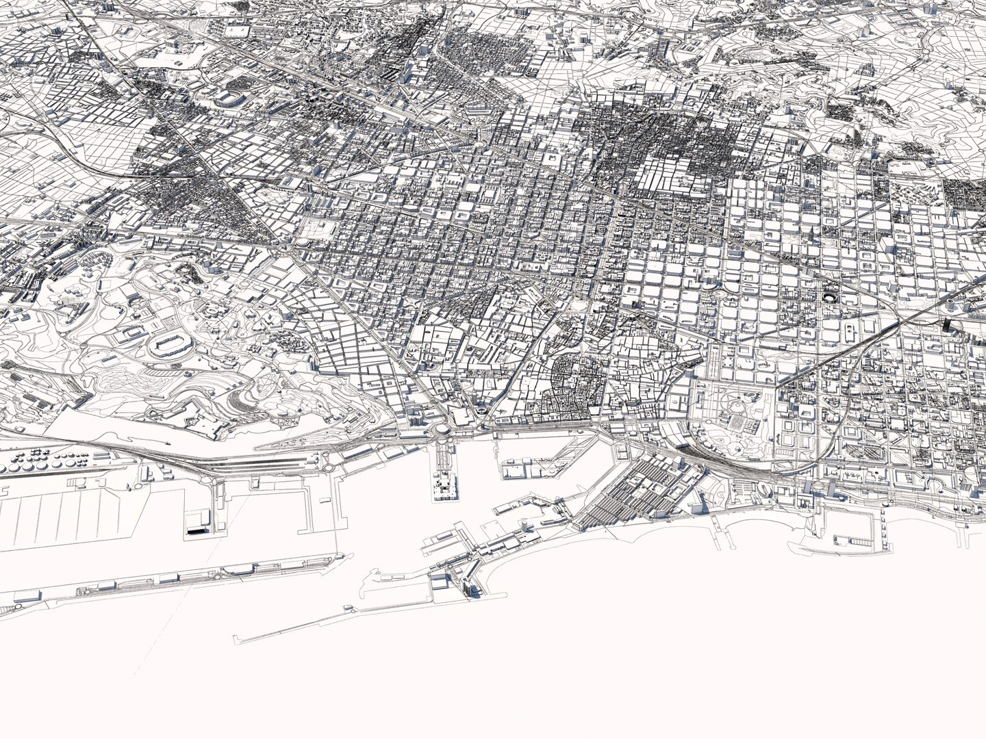 City Barcelona 3D Model - TurboSquid 1424767