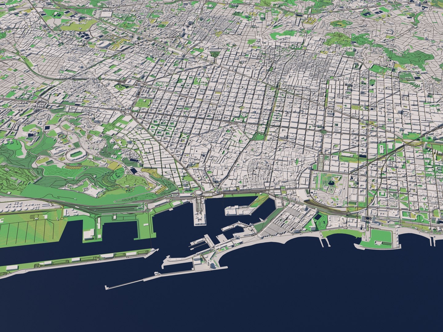 City Barcelona 3D Model - TurboSquid 1424767