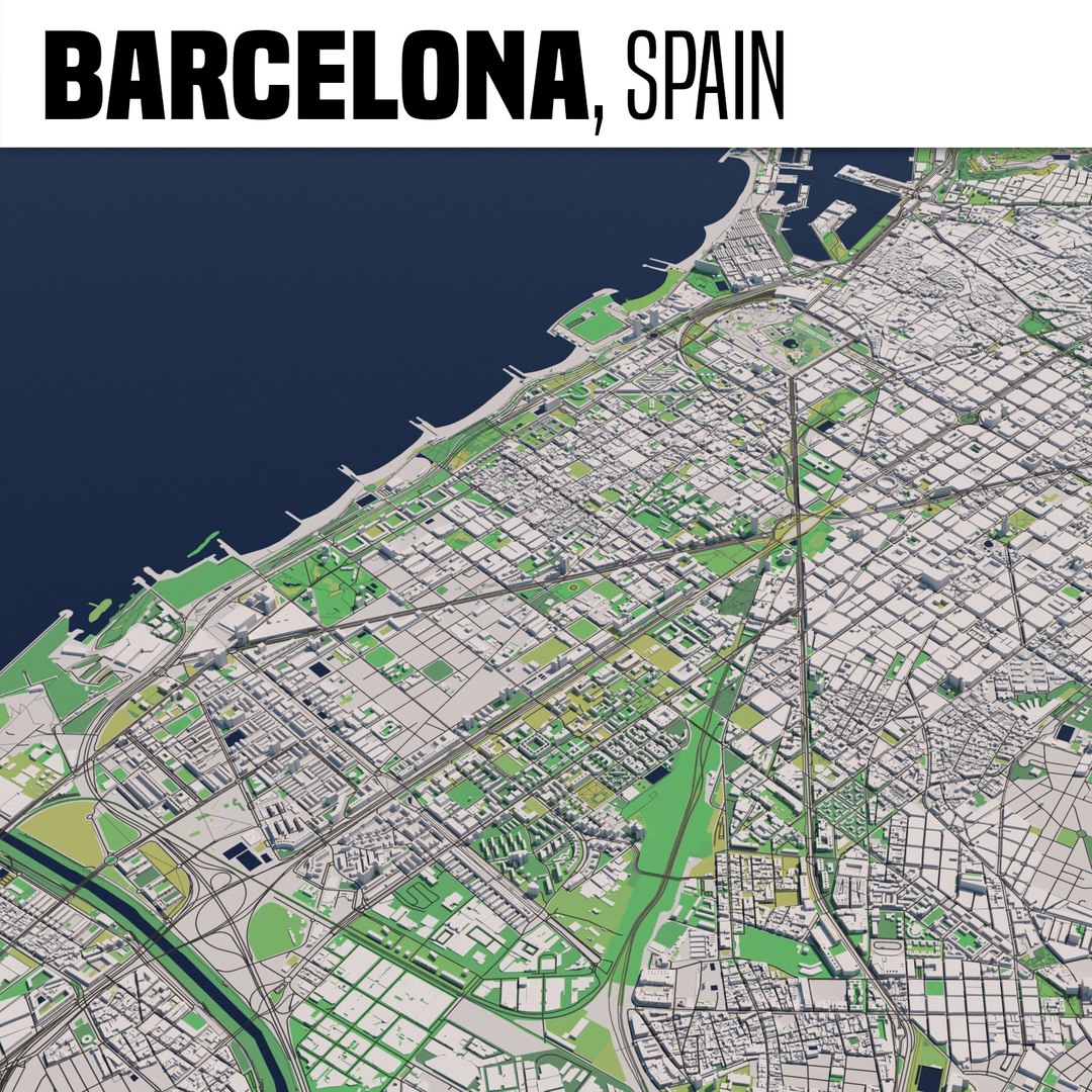 City Barcelona 3D Model - TurboSquid 1424767