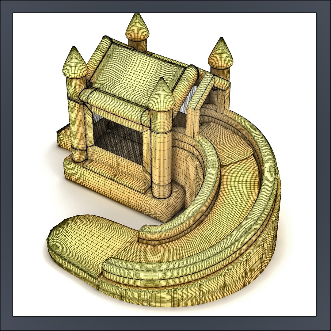 Inflatable Castle 3d Obj