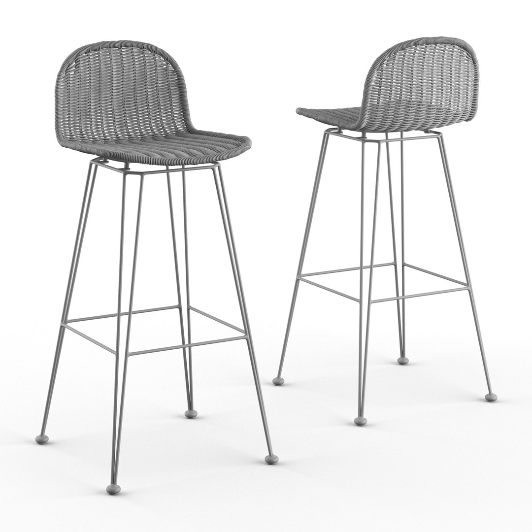 Jigani Barchair RedezVousDeco High 76cm Seat 3D Model - TurboSquid 2065540
