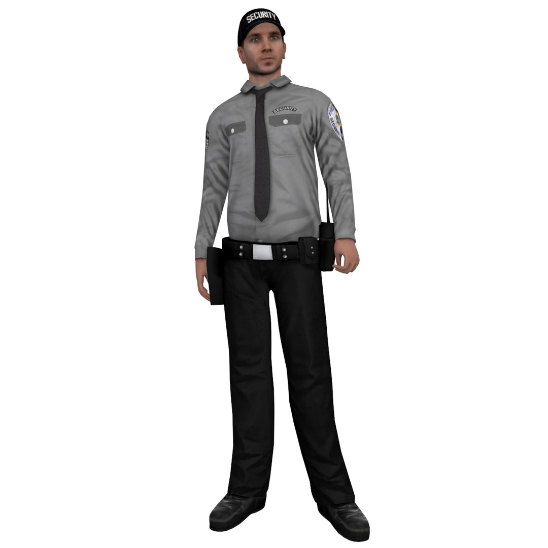 3d Rigged Security 2 Model