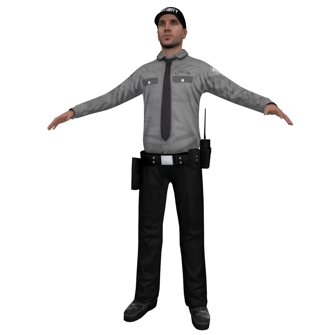 3d Rigged Security 2 Model