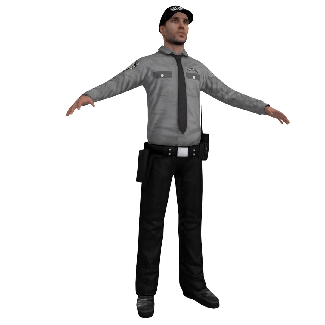 3d Rigged Security 2 Model