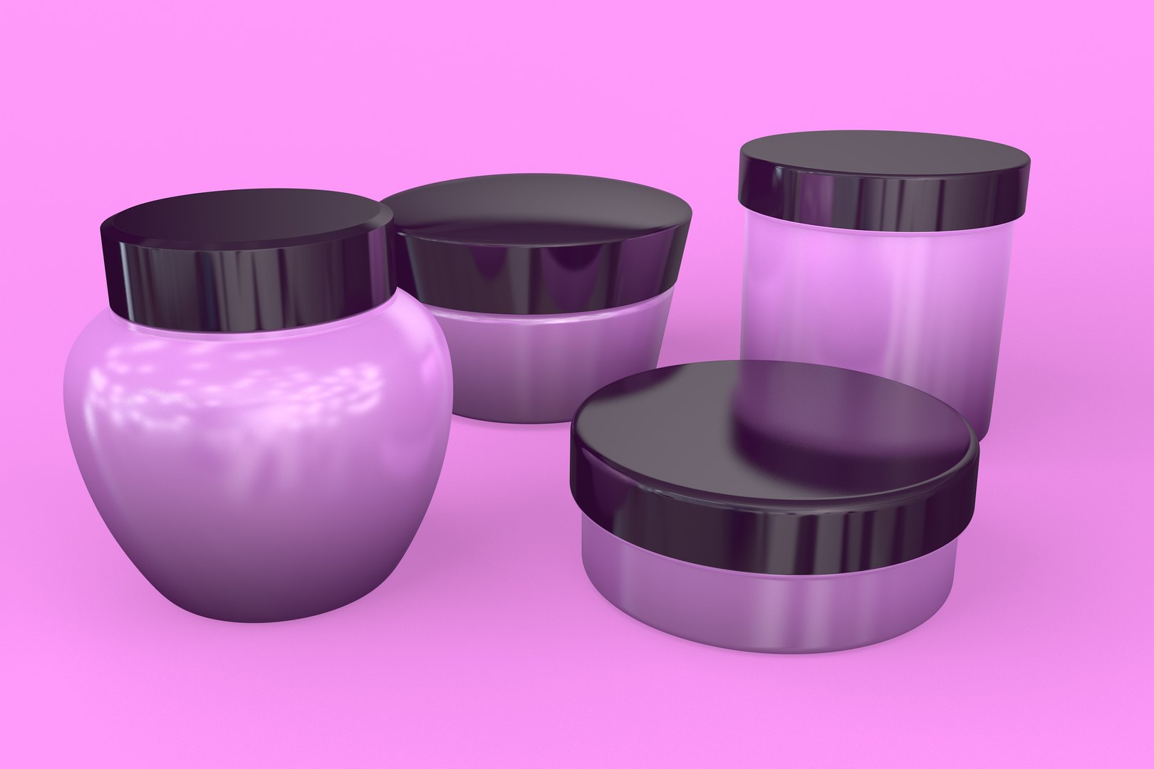 Cosmetic Jars Set 3D Model - TurboSquid 2170652