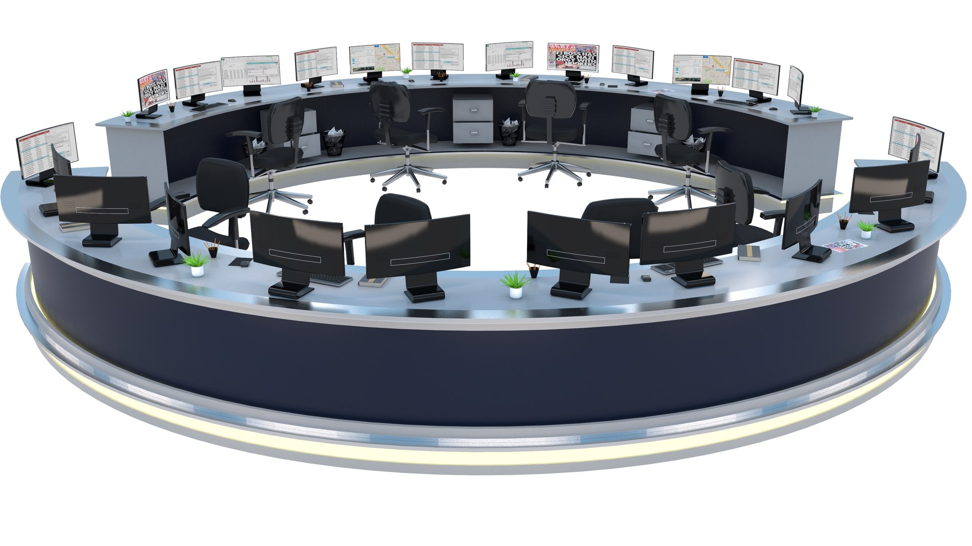 Office Work Desk Collections 3D Model - TurboSquid 1943818