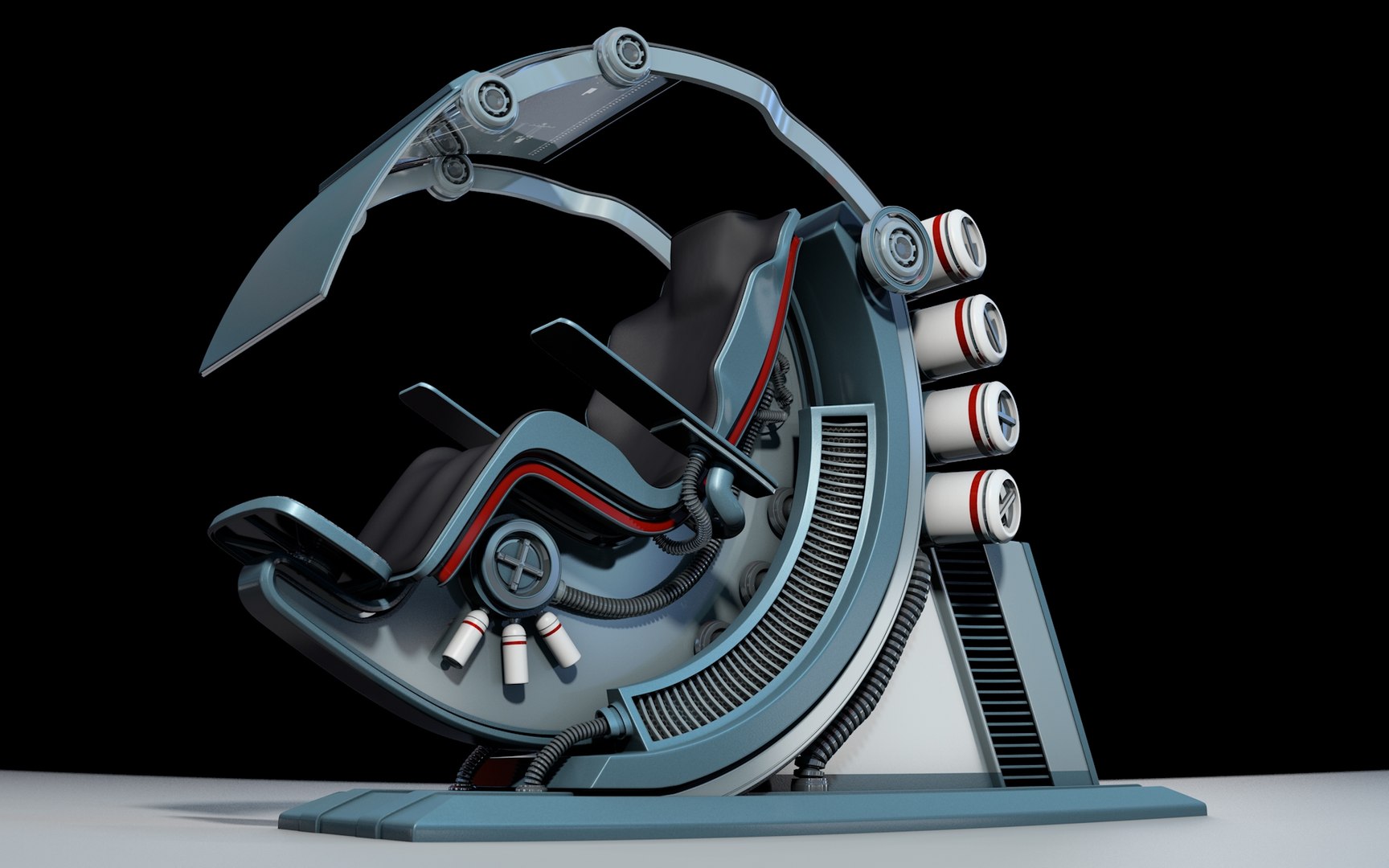 Star Ship Cockpit 3d Model