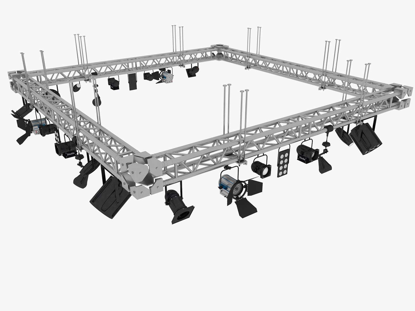 3D Light Truss 4 Model - TurboSquid 2085113