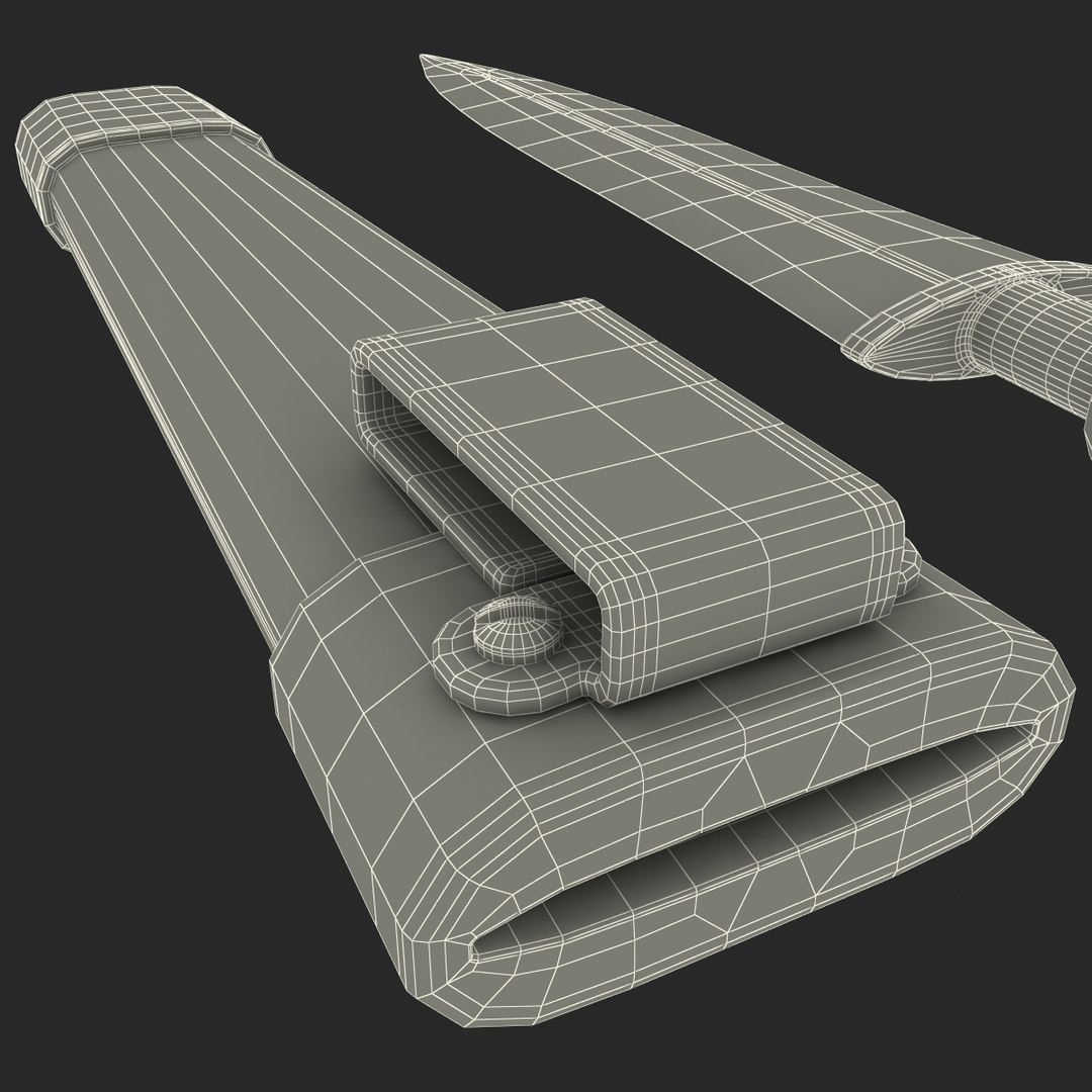 tausug dagger set 3d model