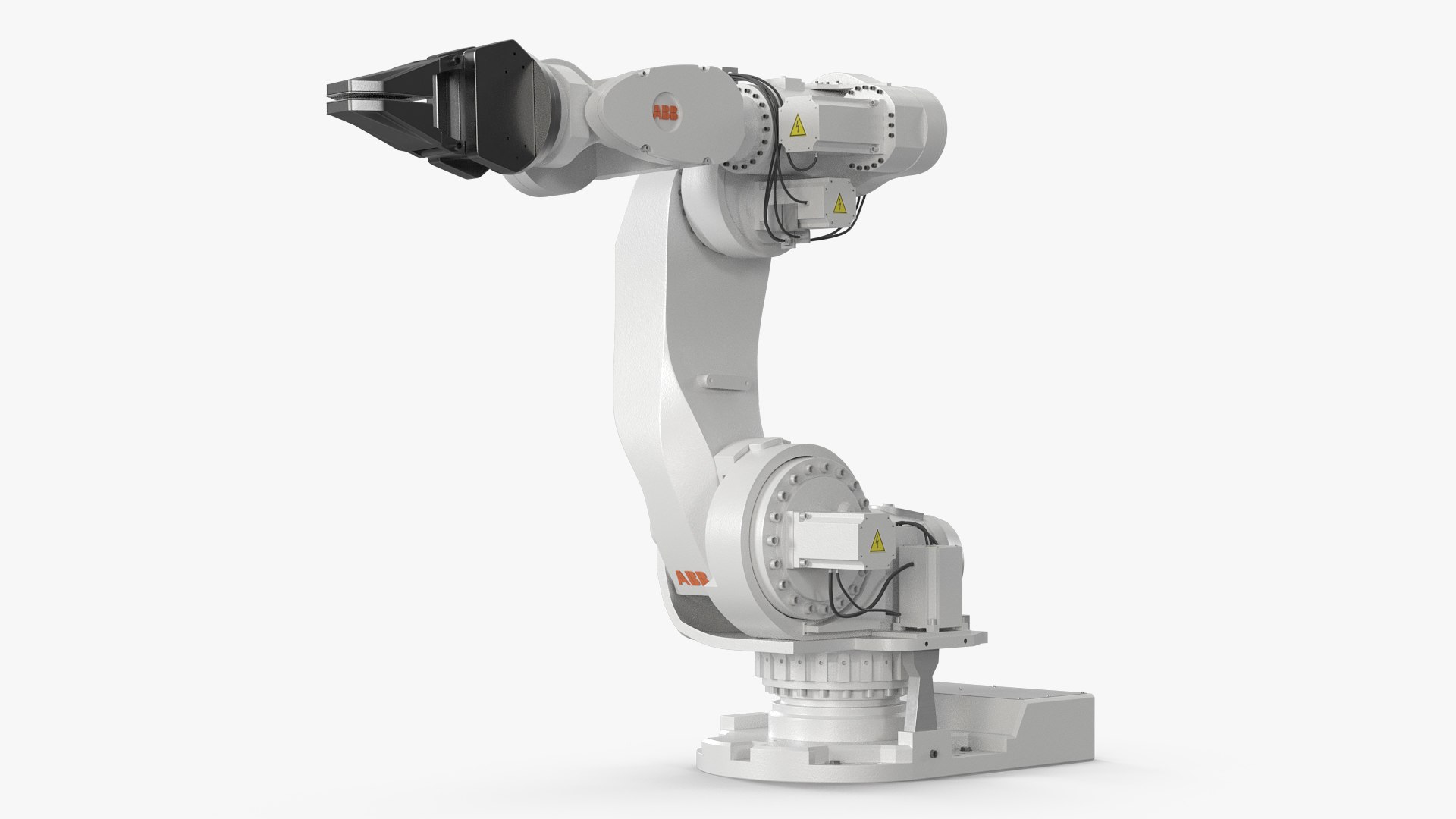 ABB 7600 Industrial Robot With Gripper White Rigged For Maya 3D Model ...