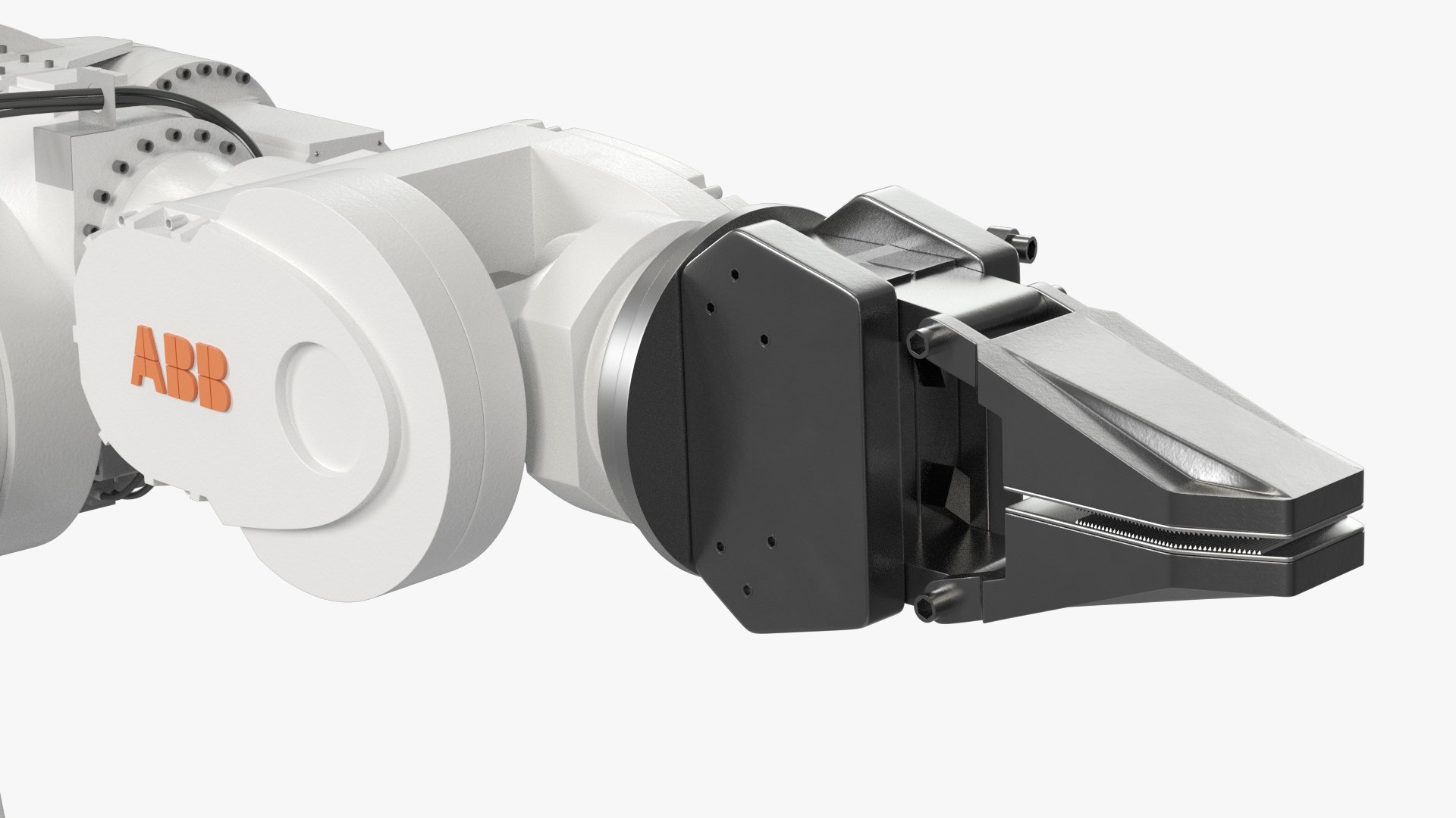 ABB 7600 Industrial Robot With Gripper White Rigged For Maya 3D Model ...