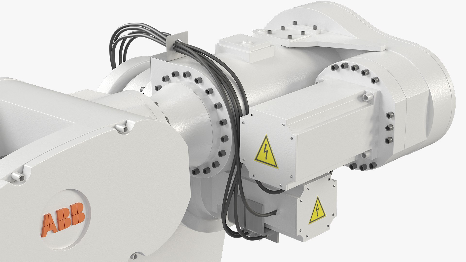 ABB 7600 Industrial Robot With Gripper White Rigged For Maya 3D Model ...