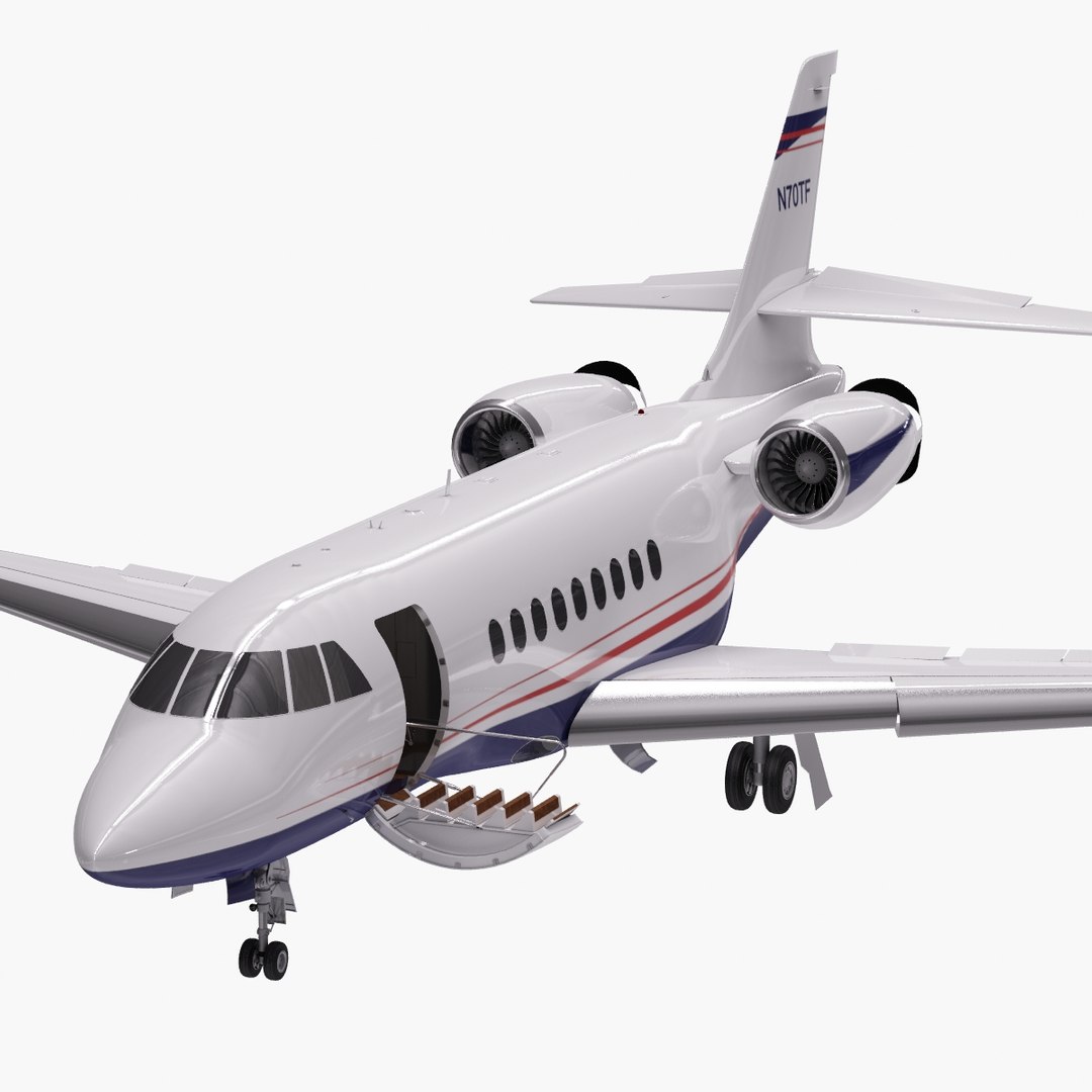 dassault falcon 2000lxs 3d model