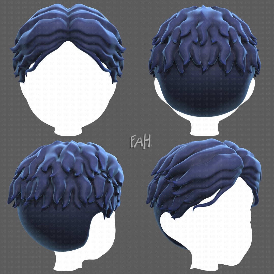 3D Base Hair for Boy V19 - TurboSquid 1942441