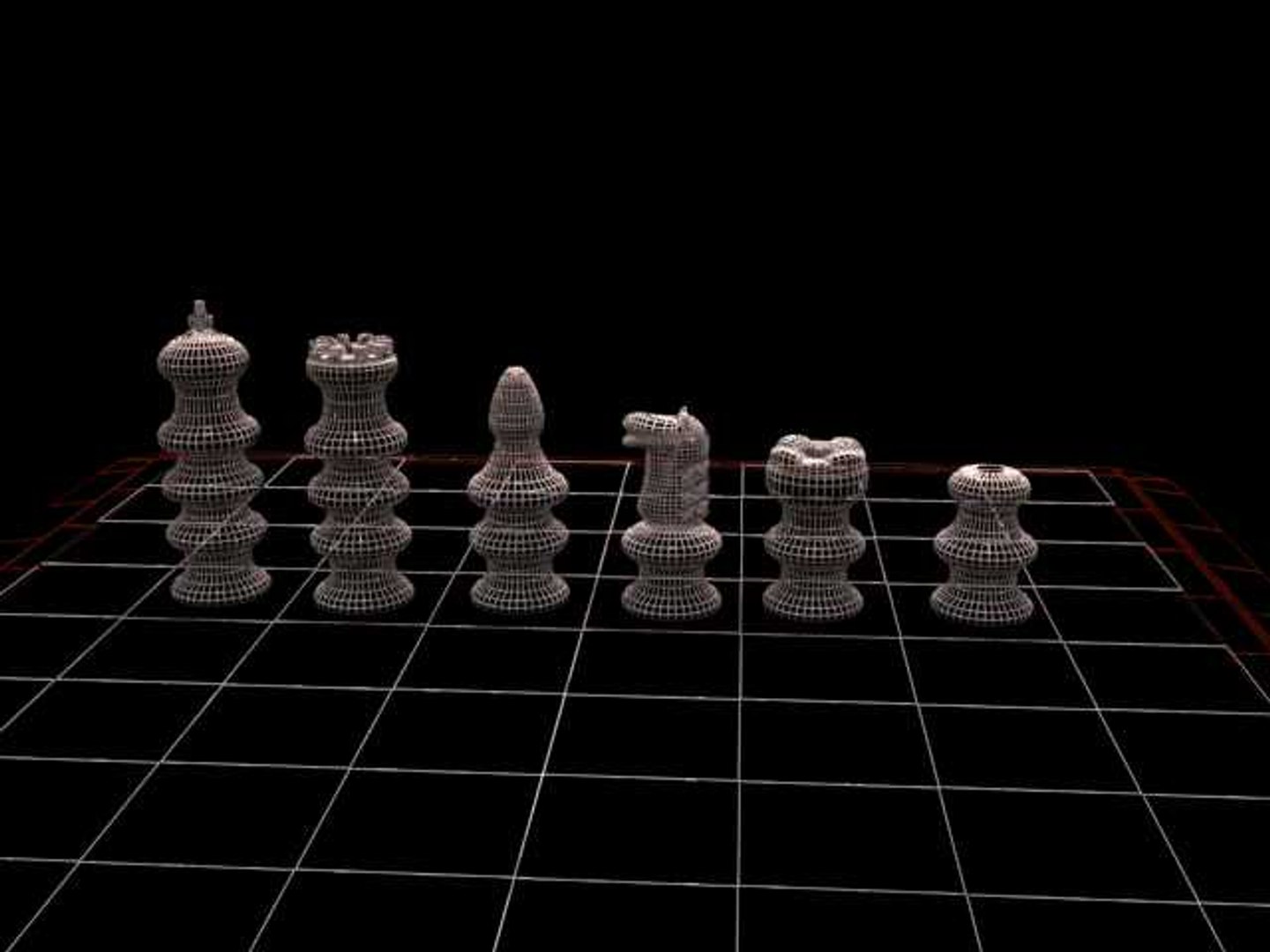 Realistic Marble Chess Set 3d Model