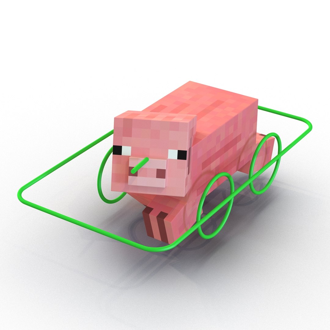 3d Minecraft Pig Rigged