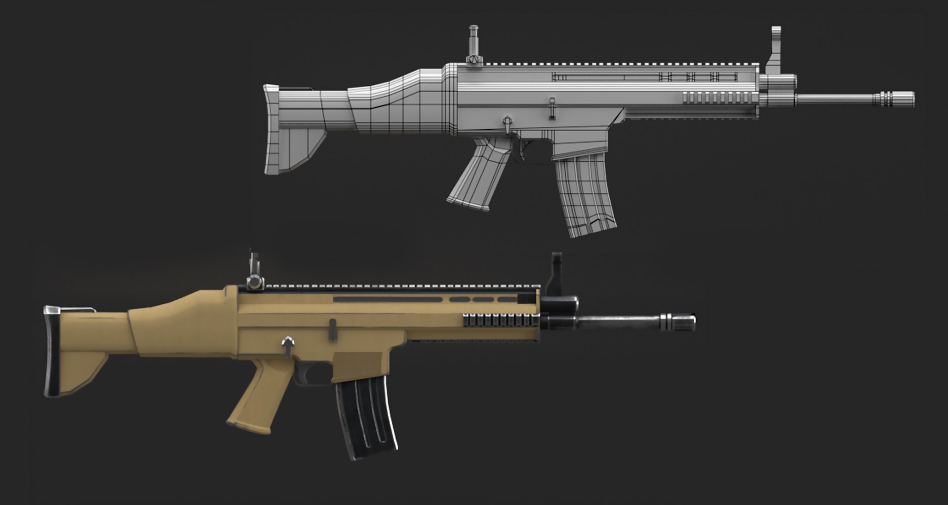 3D Fn Gun Scar - TurboSquid 1360356