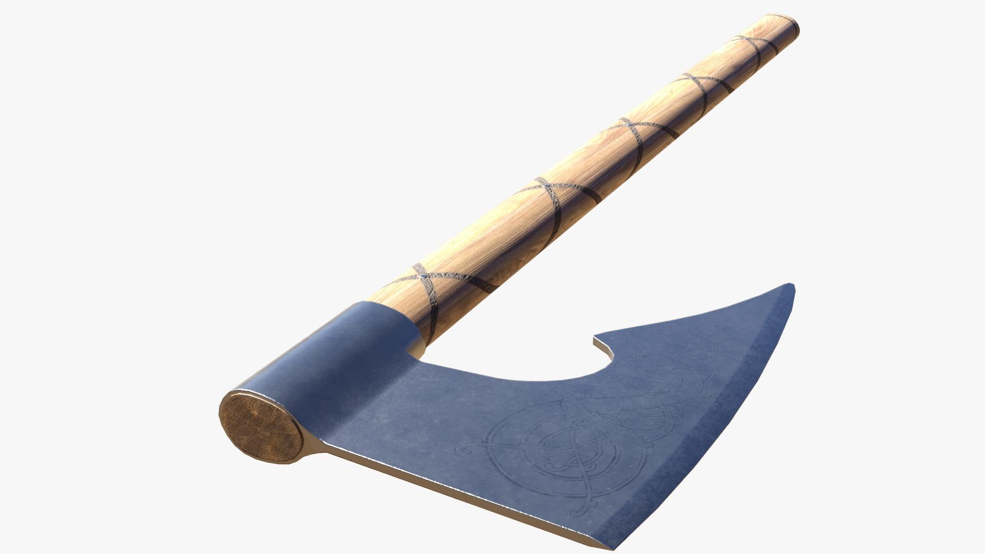 Historically Nordic Knotwork Axe 3D Model - TurboSquid 1422748
