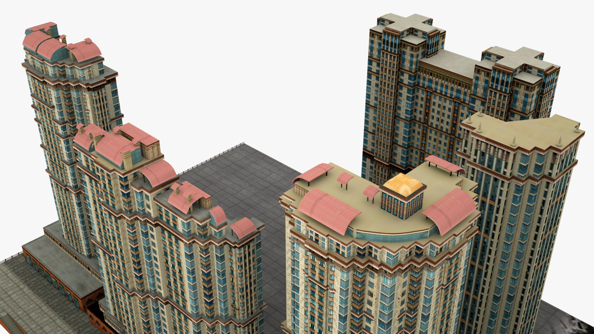 Residential complex classical style 3D - TurboSquid 1478428