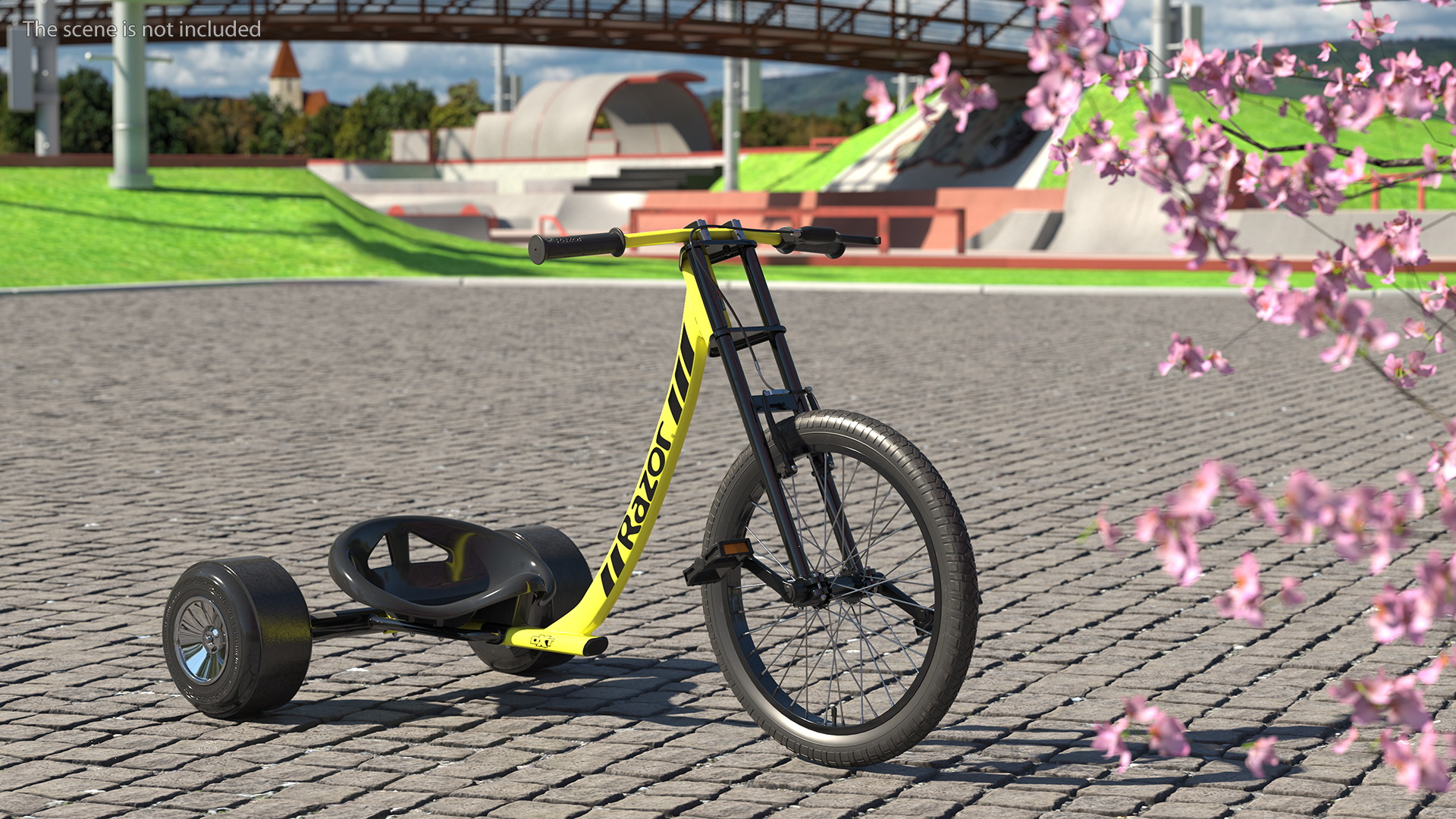 Razor DXT Drift Trike Yellow Modelo 3D - TurboSquid 1739408