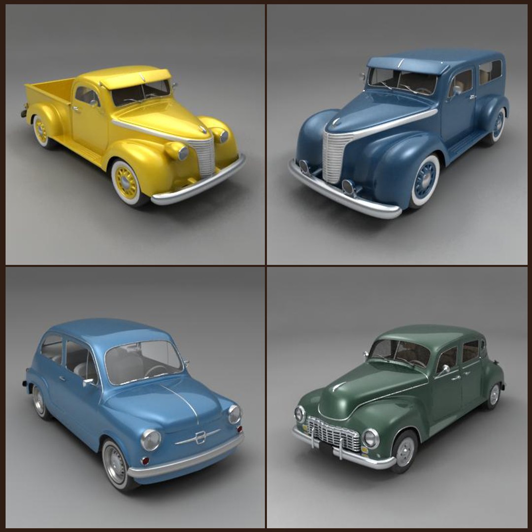 Classic Cars 3d Obj