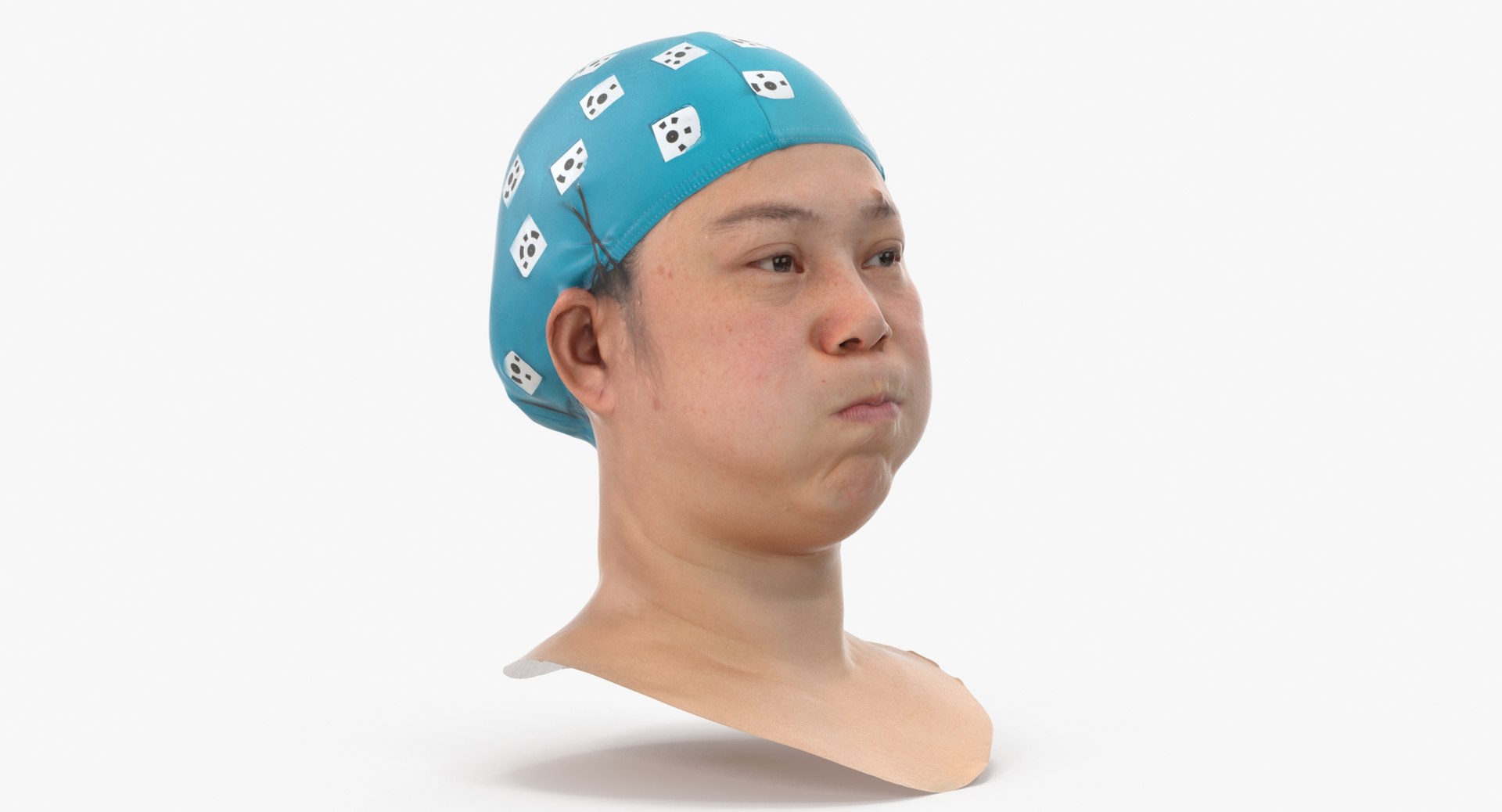 Mei Human Head Cheek Blow AU33 Clean Scan 3D - TurboSquid 1748726