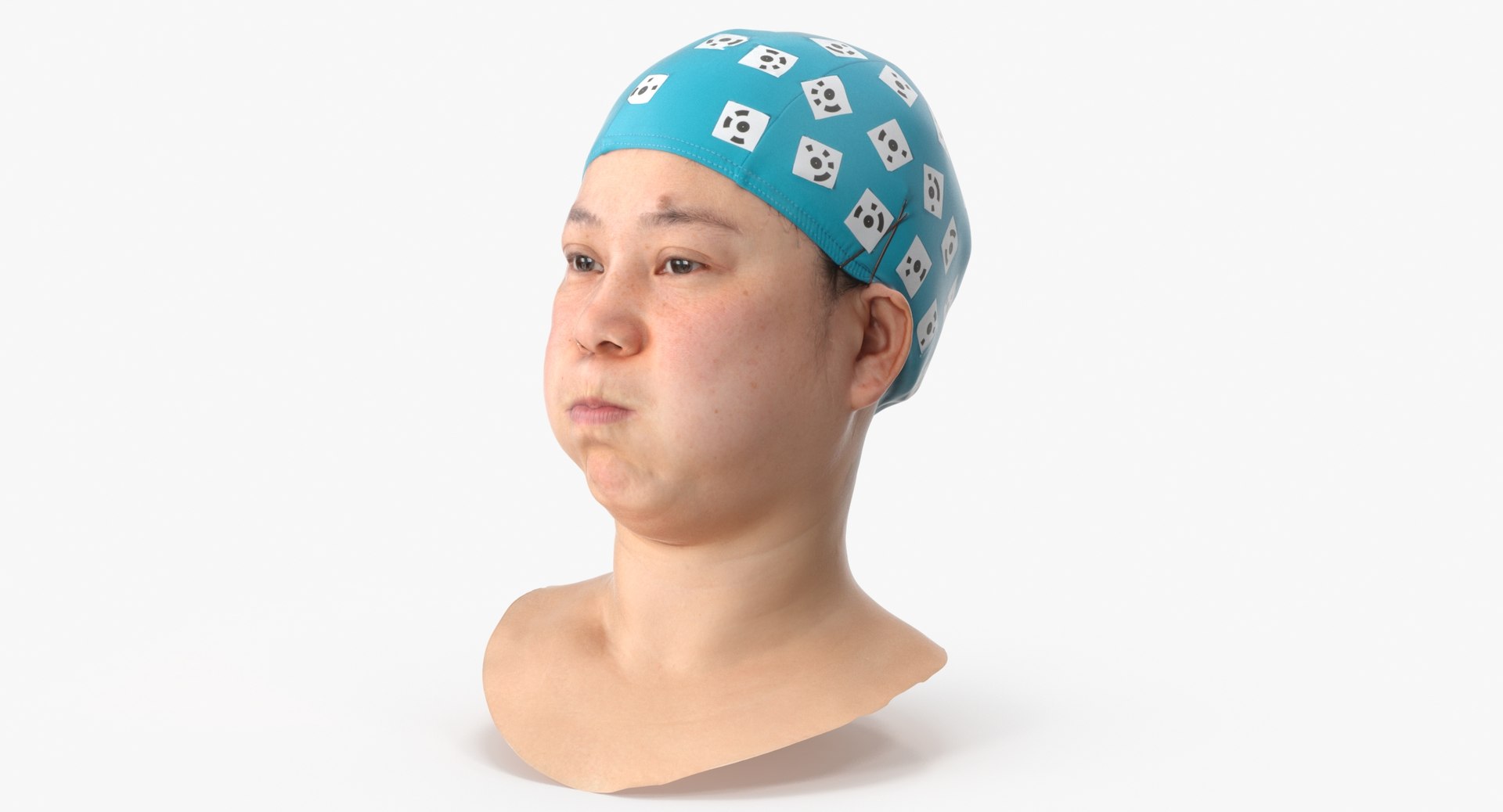 Mei Human Head Cheek Blow AU33 Clean Scan 3D - TurboSquid 1748726