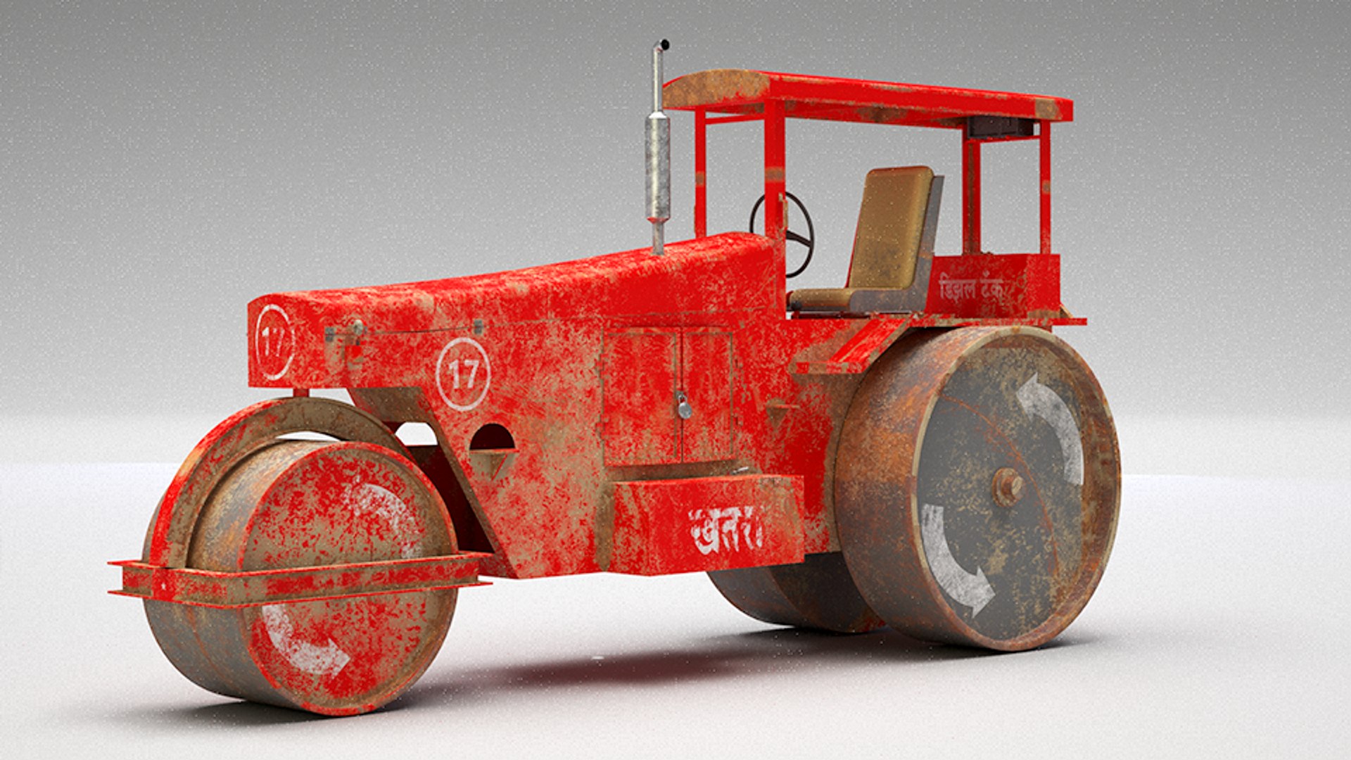 Indian Road Roller Construction 3D Model - TurboSquid 1532142