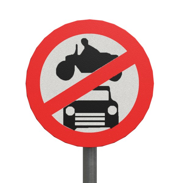 3D motor vehicles roadsign model - TurboSquid 1532430