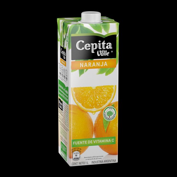 modelo 3d Cepita Naranja Tetrapak Cuadrada 1000 ml - TurboSquid 815116