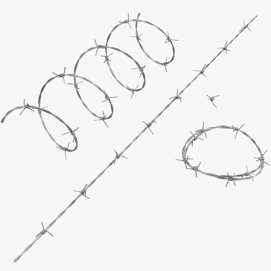 3D Barbed Wire Kit - TurboSquid 2147039