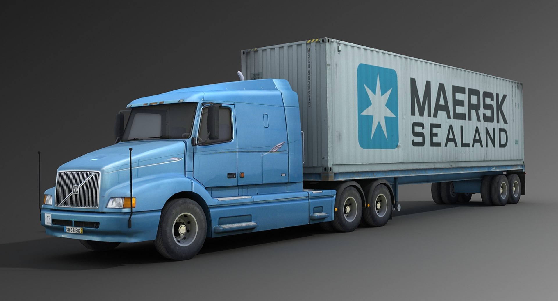 3d Container Truck