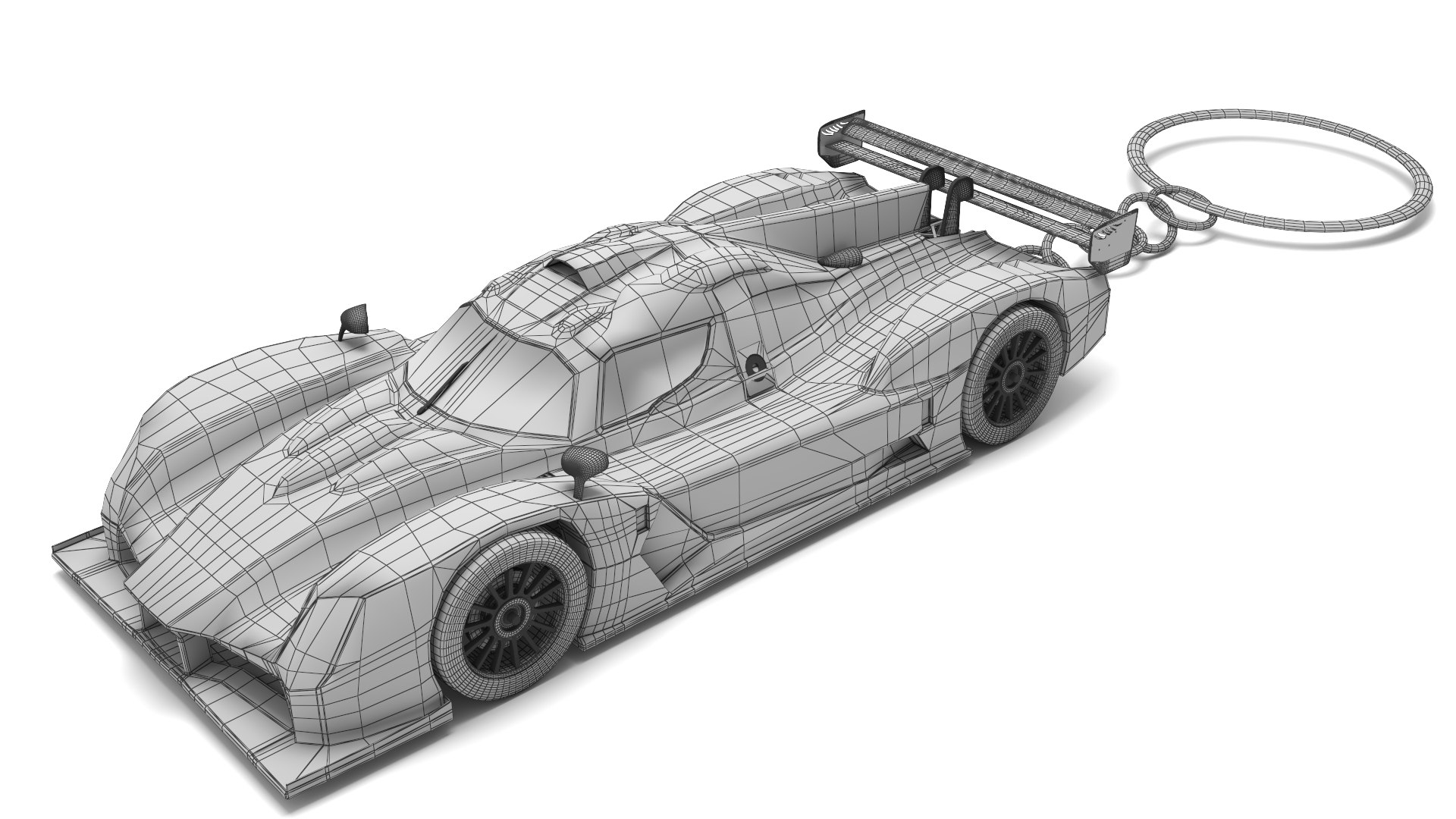 Sports Car Keychain 3D - TurboSquid 2391686