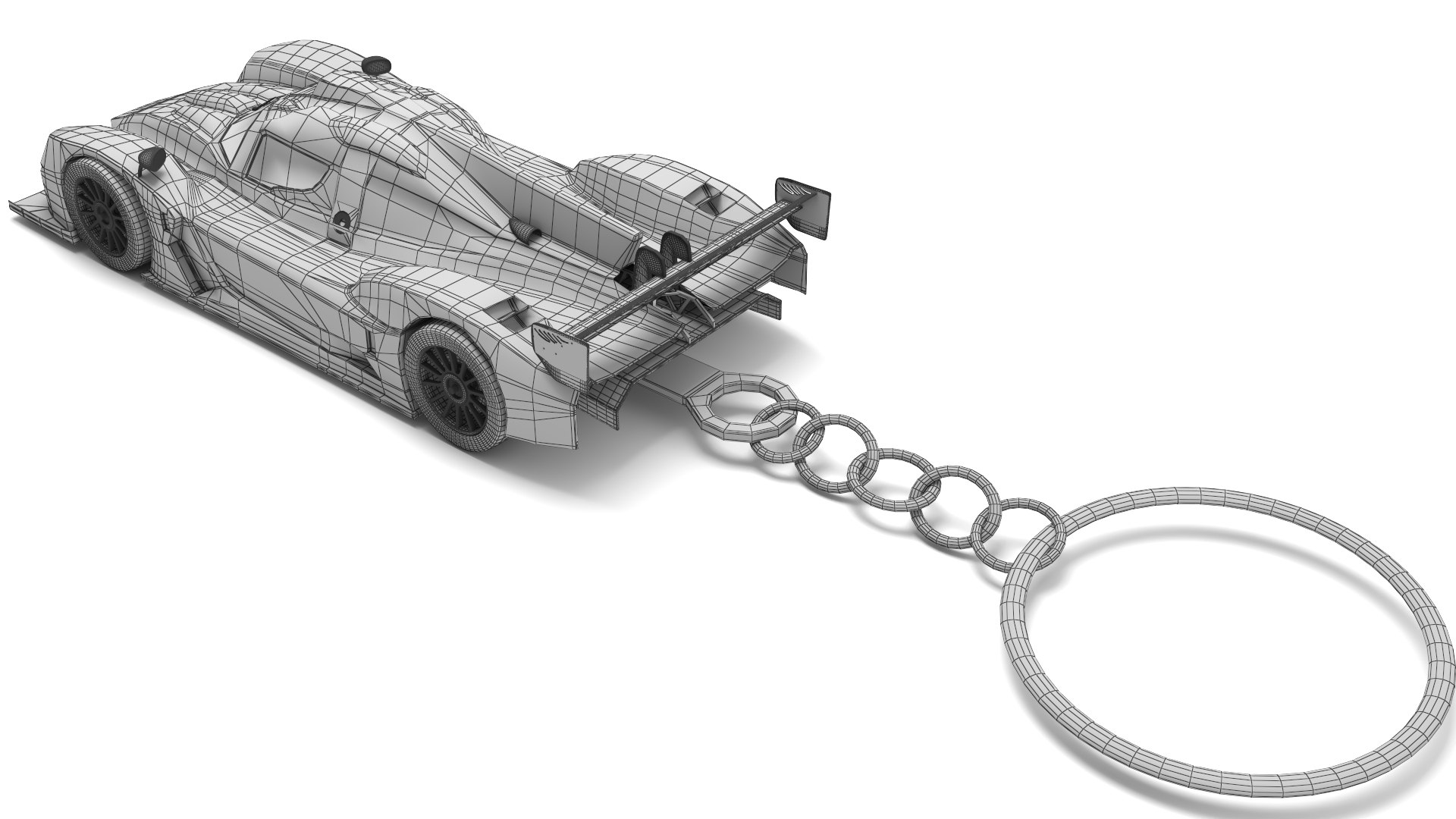 Sports Car Keychain 3D - TurboSquid 2391686