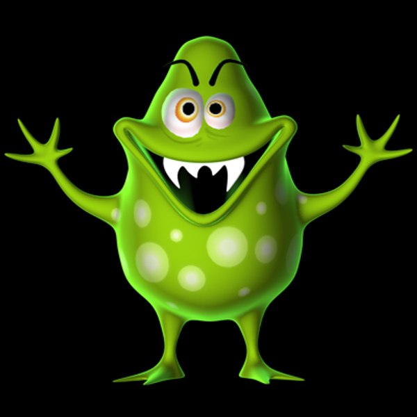 Cartoon Germ 3D Models for Download | TurboSquid