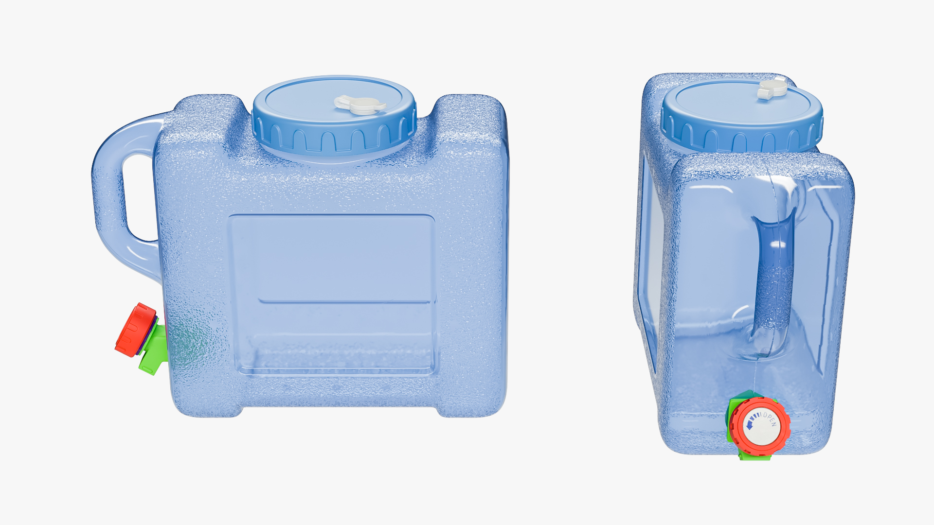 3D Square Water Containers Model - TurboSquid 2013615