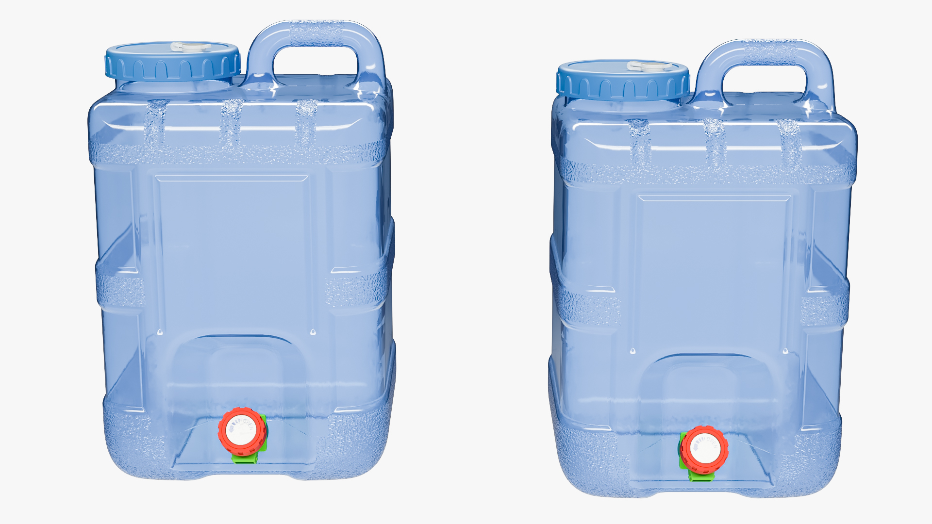 3D Square Water Containers Model - TurboSquid 2013615