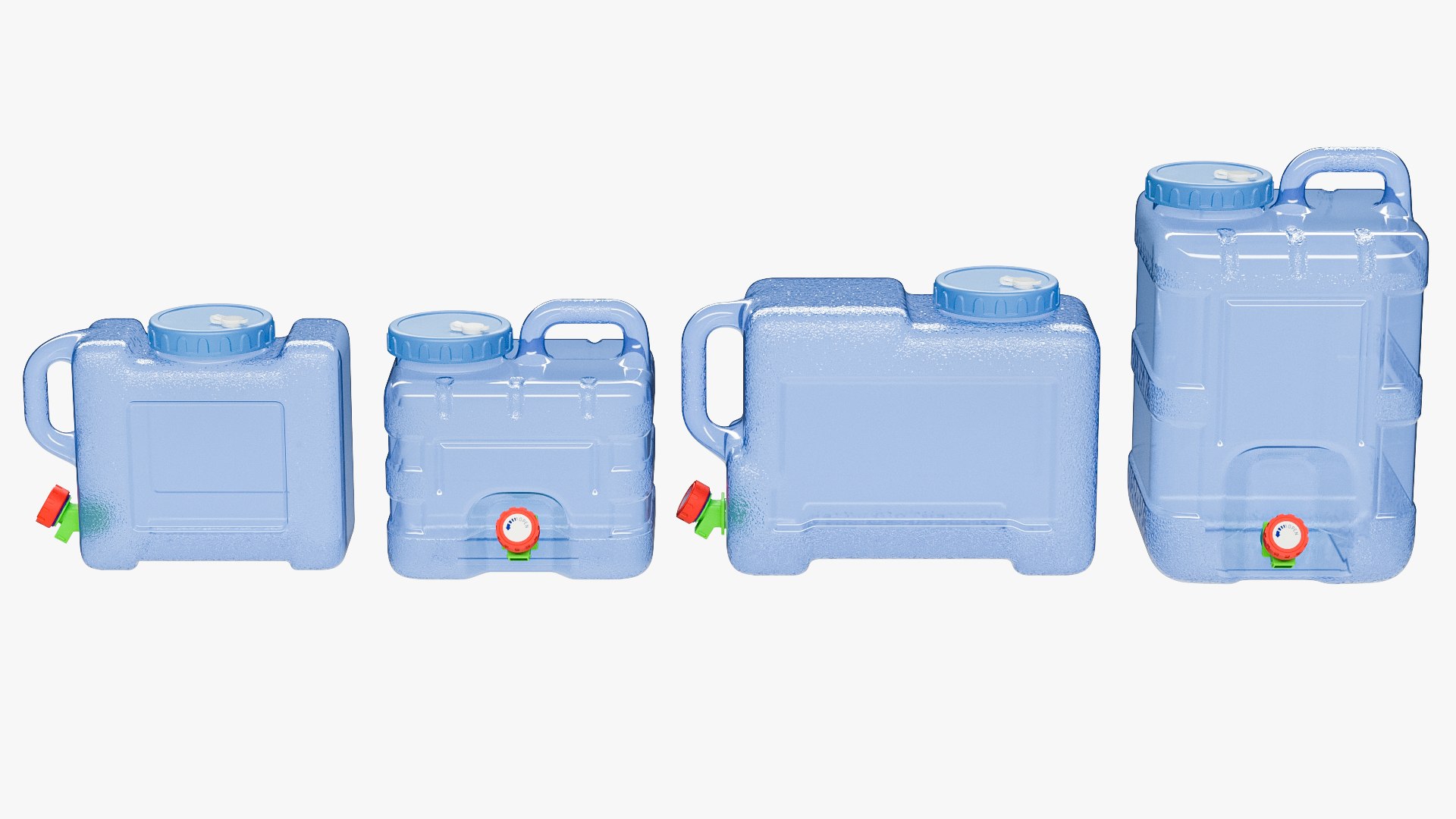 3D Square Water Containers Model - TurboSquid 2013615