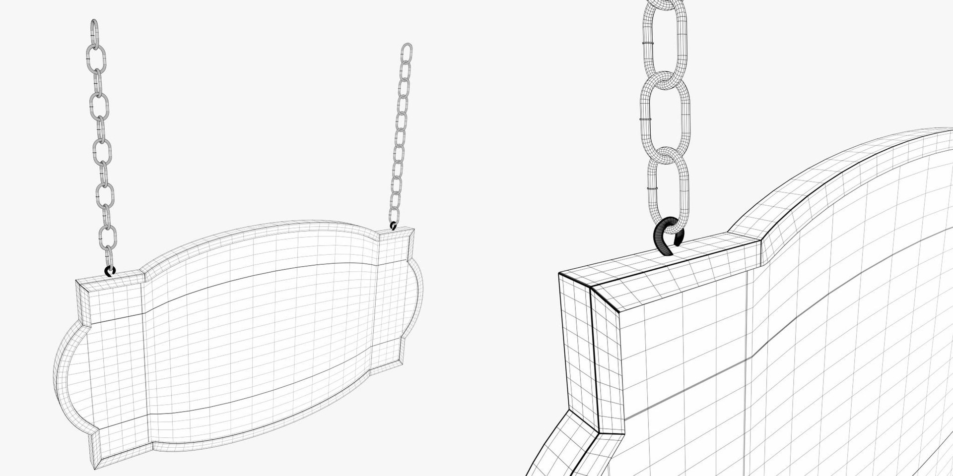 3D Blank Hanging Sign Model - TurboSquid 1575230