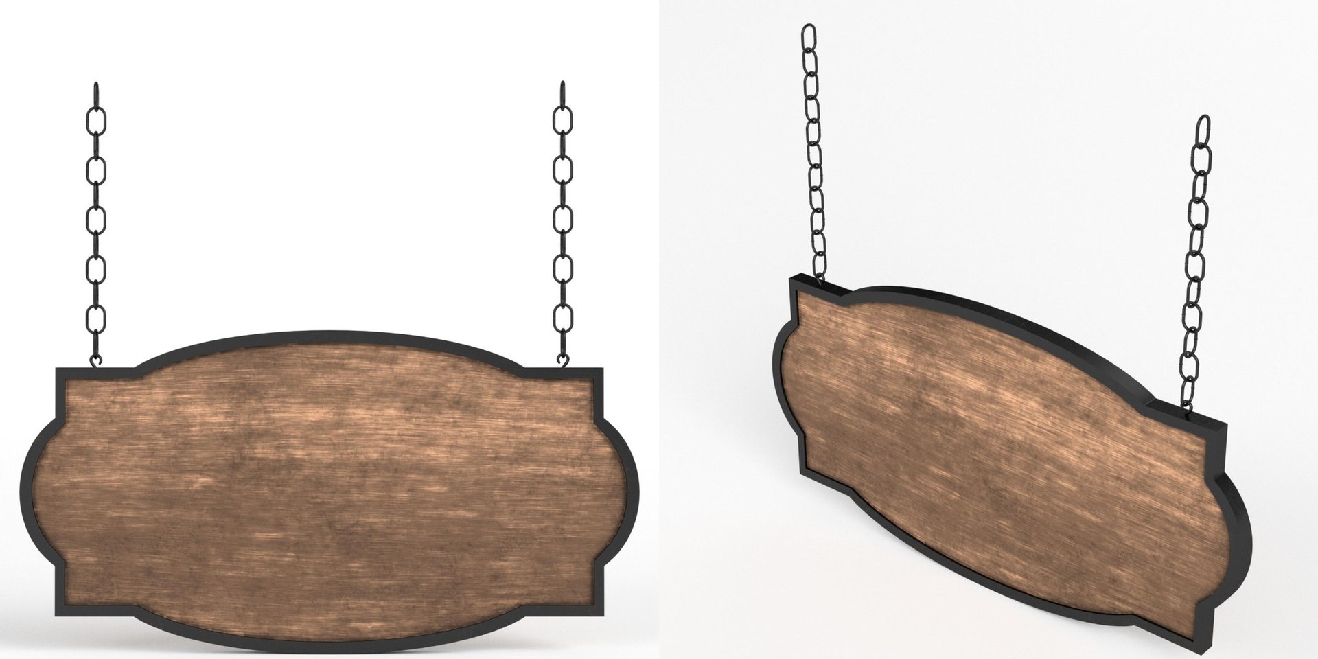 3D Blank Hanging Sign Model - TurboSquid 1575230