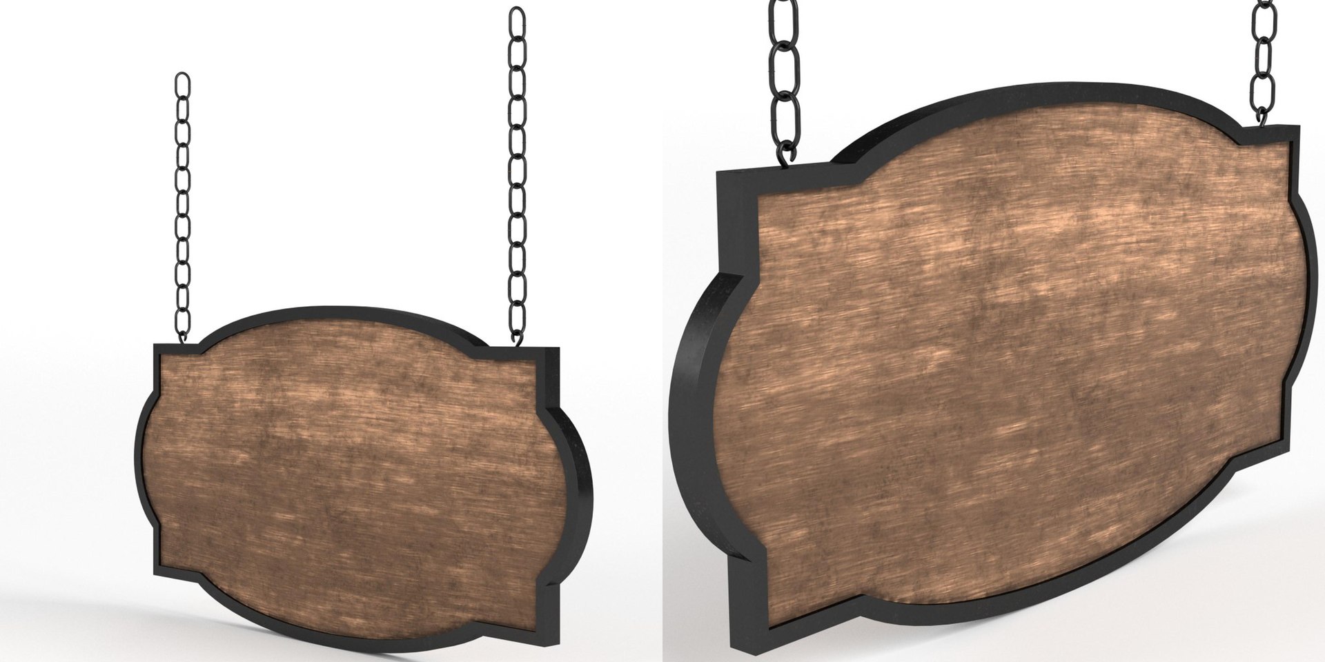 3D Blank Hanging Sign Model - TurboSquid 1575230