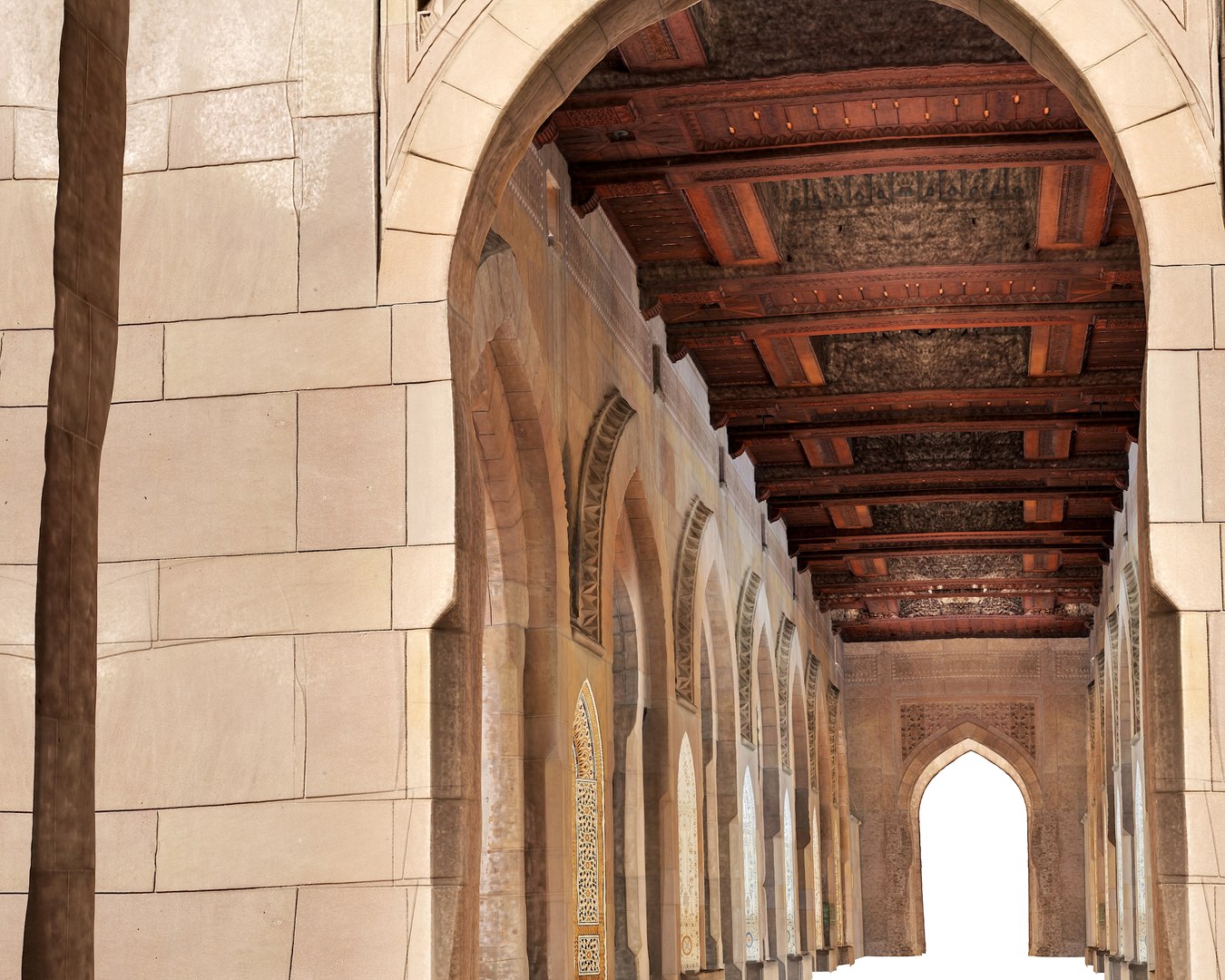 3D Oman Mosque Corridor Model - TurboSquid 2203340