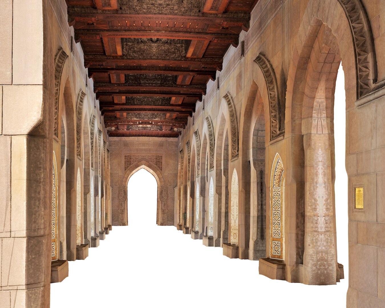 3D Oman Mosque Corridor Model - TurboSquid 2203340