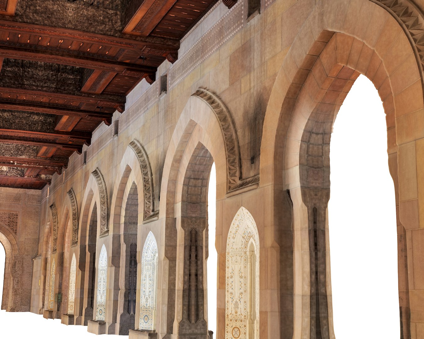 3D Oman Mosque Corridor Model - TurboSquid 2203340