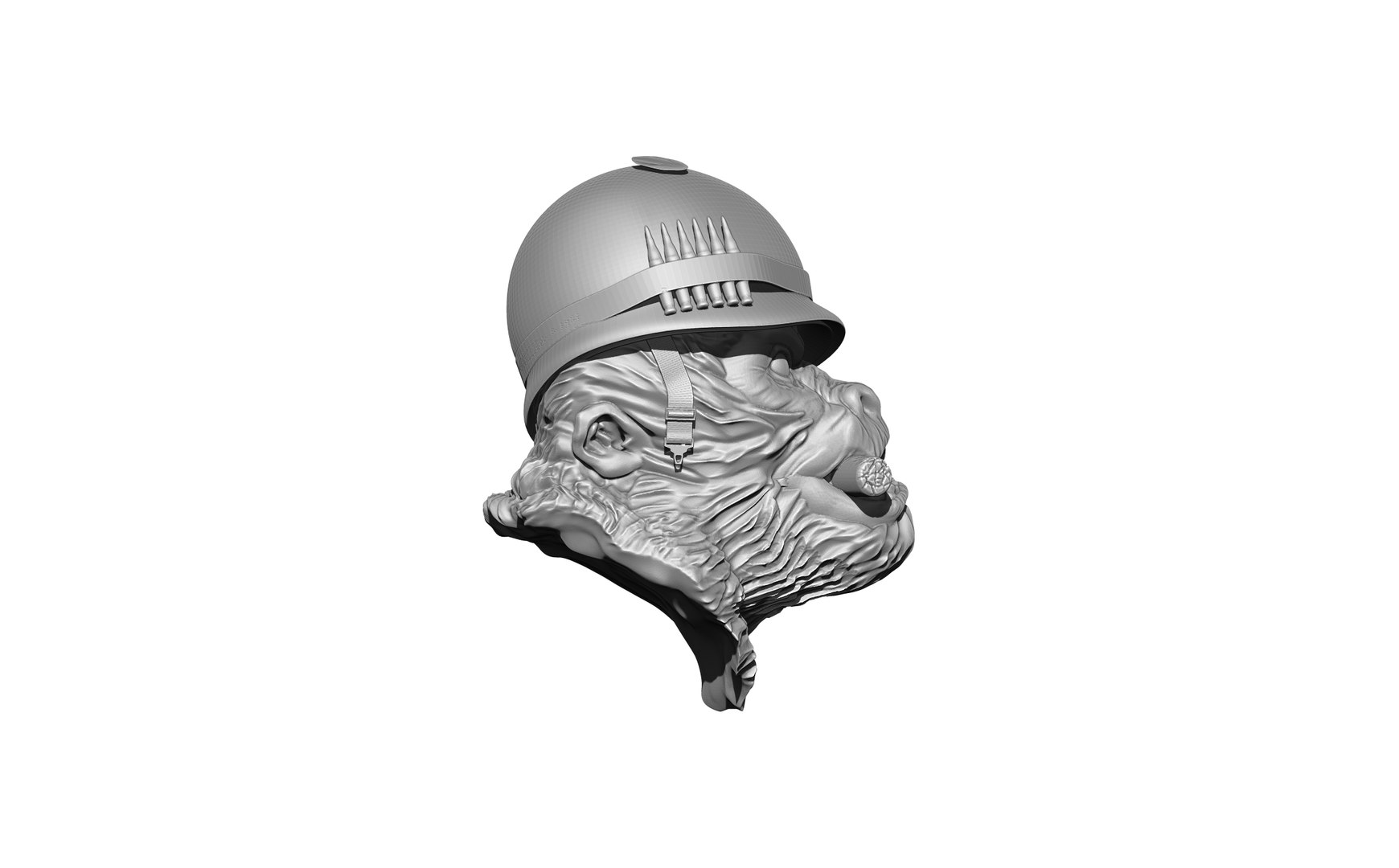 3D monkey angry helmet - TurboSquid 2151813
