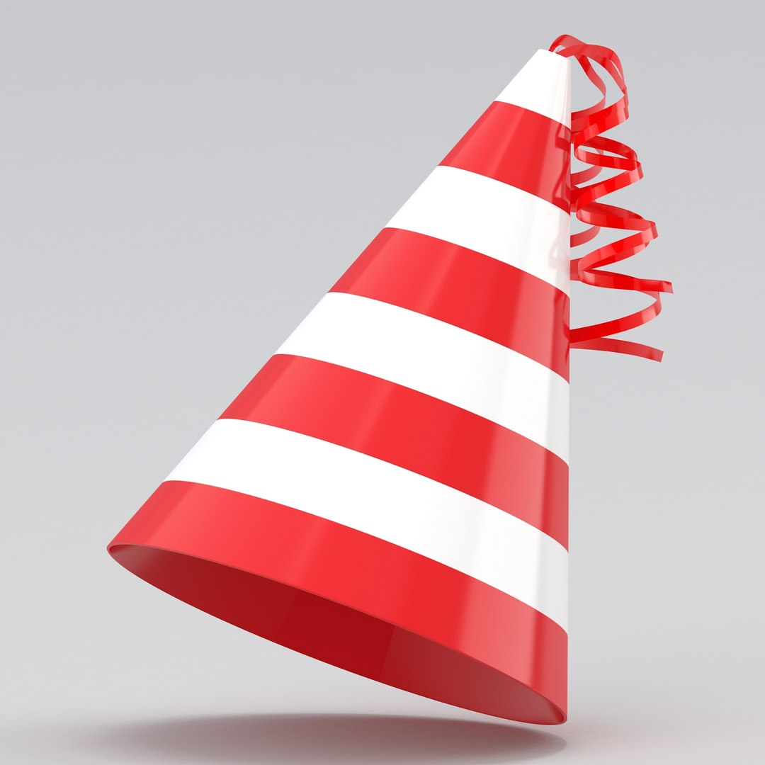 3D Party Hat Red 01 Model - TurboSquid 2192770