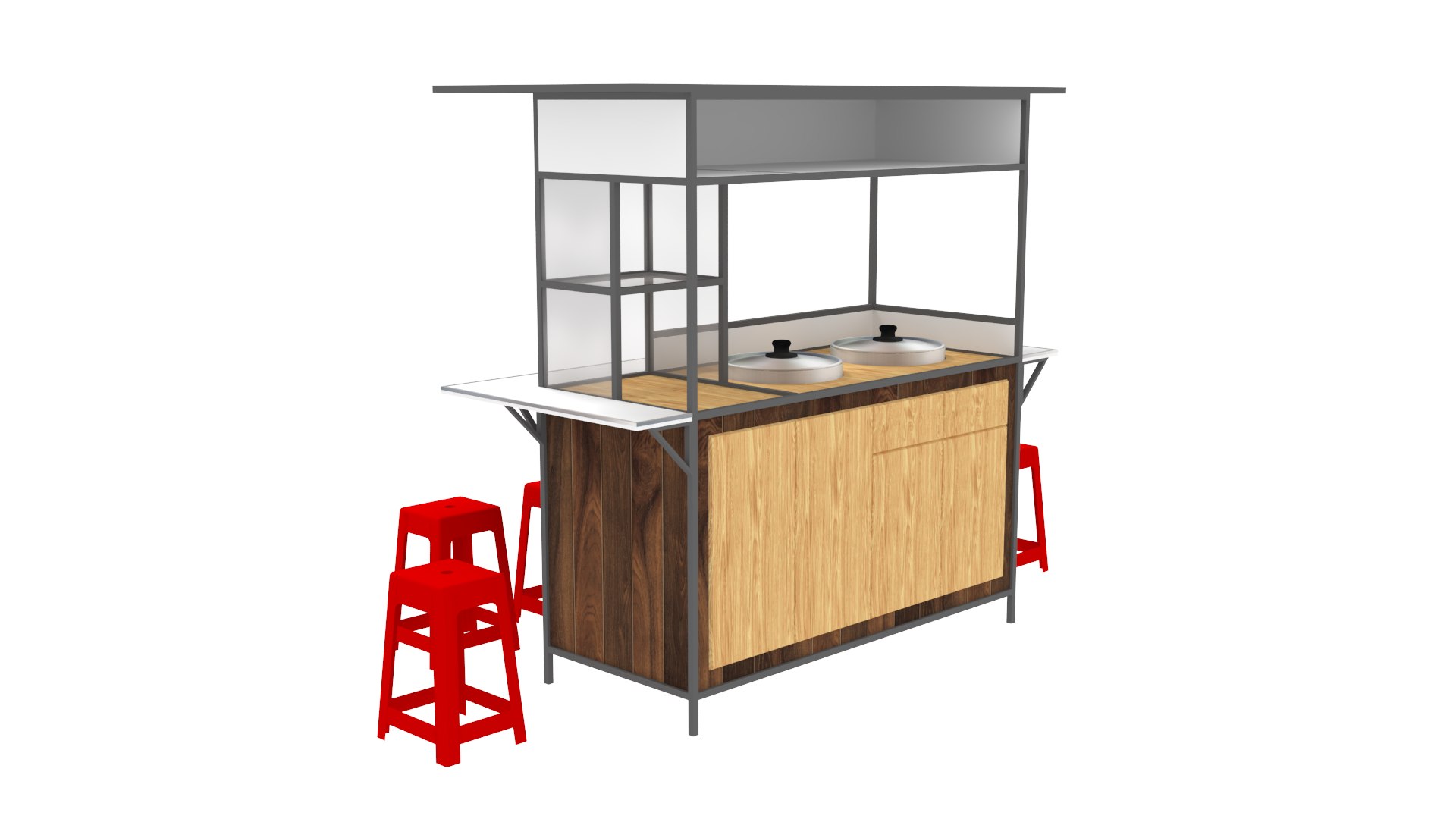 Kiosk Food Drink Model - TurboSquid 1830764