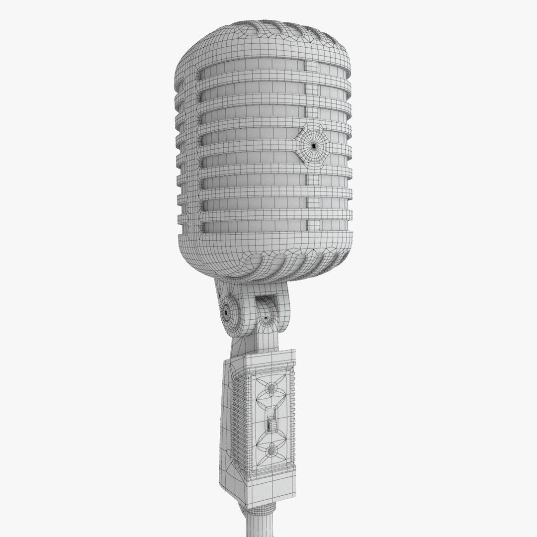 Retro Microphone 3d Model