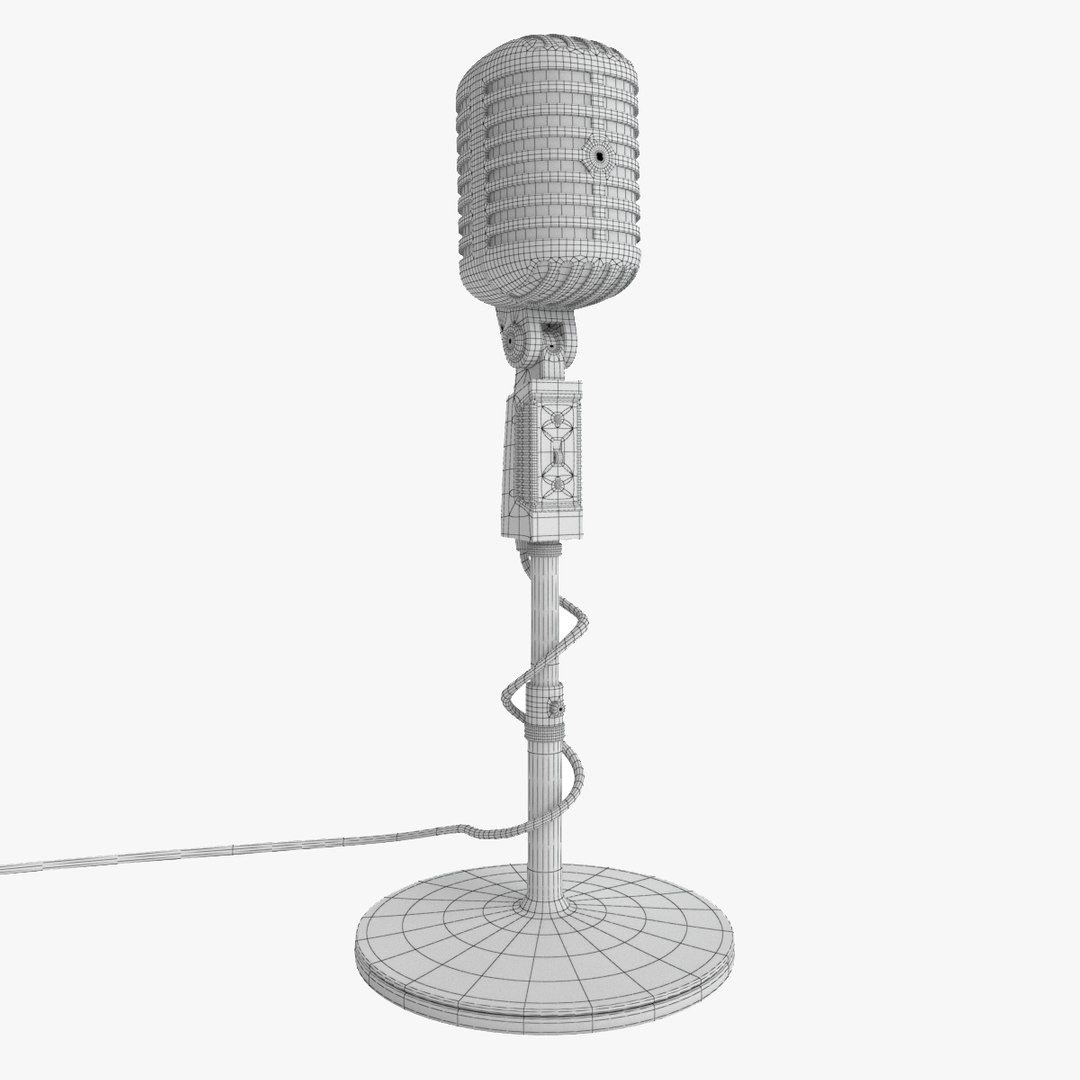 Retro Microphone 3d Model